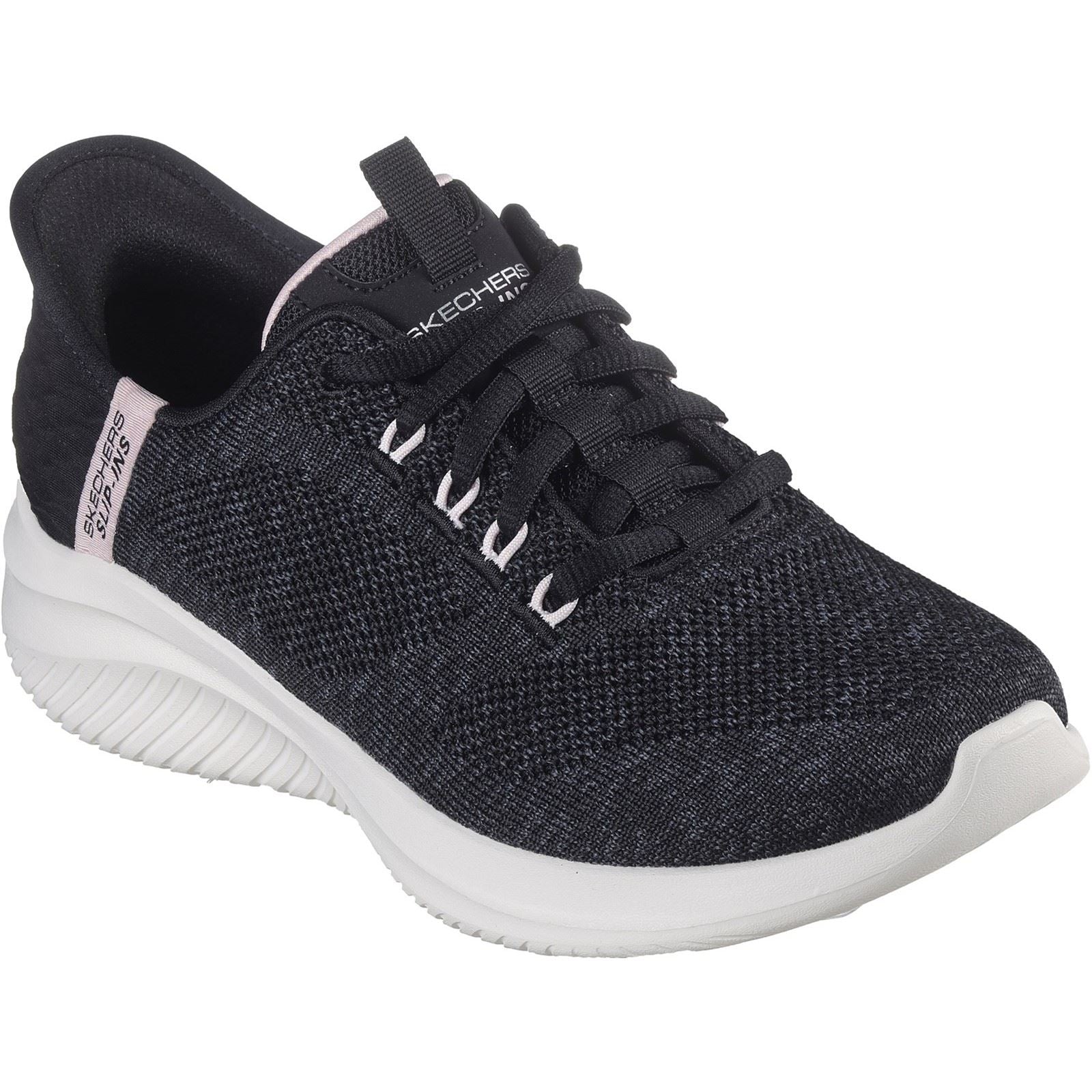 Skechers Women's Ultra Flex 3.0 Easy Step Shoes in Black/Pink – SavvyTreads